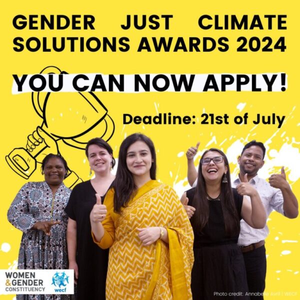 2024 Gender Just Climate Solutions Awards – Deadline looming! * Women ...